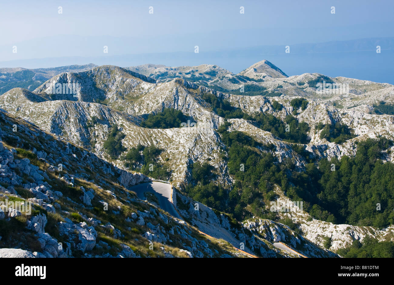 Croatia,Biokovo National Park,view from top of Sv. Jure mountain Stock ...