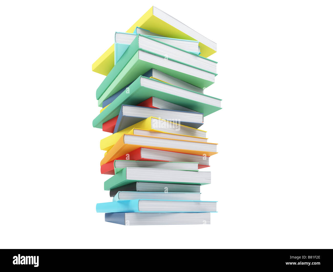 isolated books over white background Stock Photo - Alamy