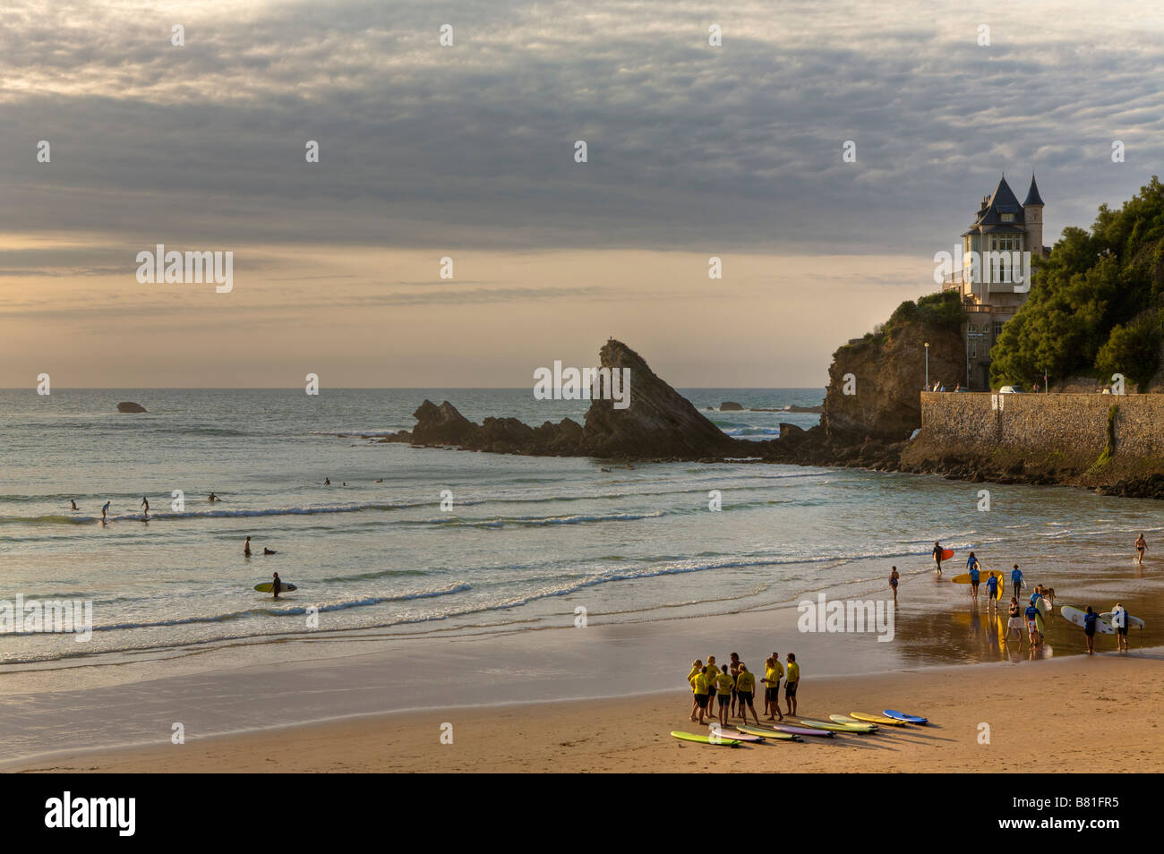 Basques beach in Biarritz france Stock Photo - Alamy