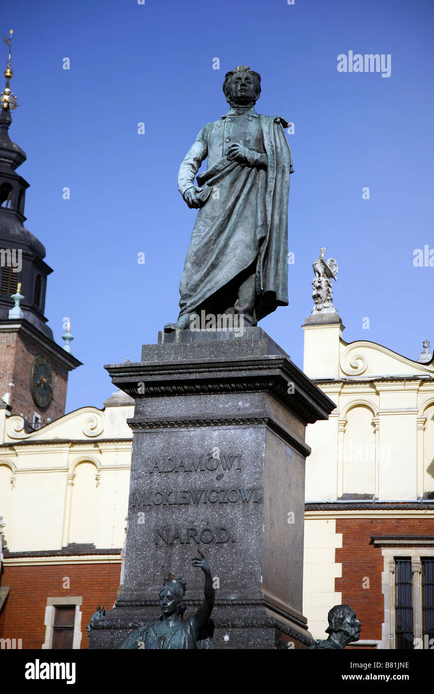 ADAM MICKIEWICZ STATUE KRAKOW POLAND (CRACOW) KRAKOW POLAND 30/04/2007 ...