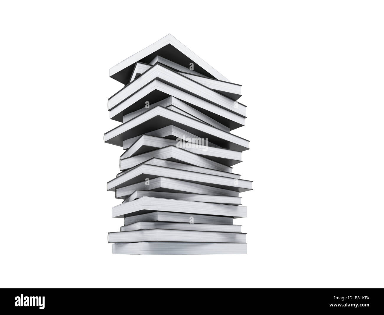 isolated books over white background Stock Photo - Alamy