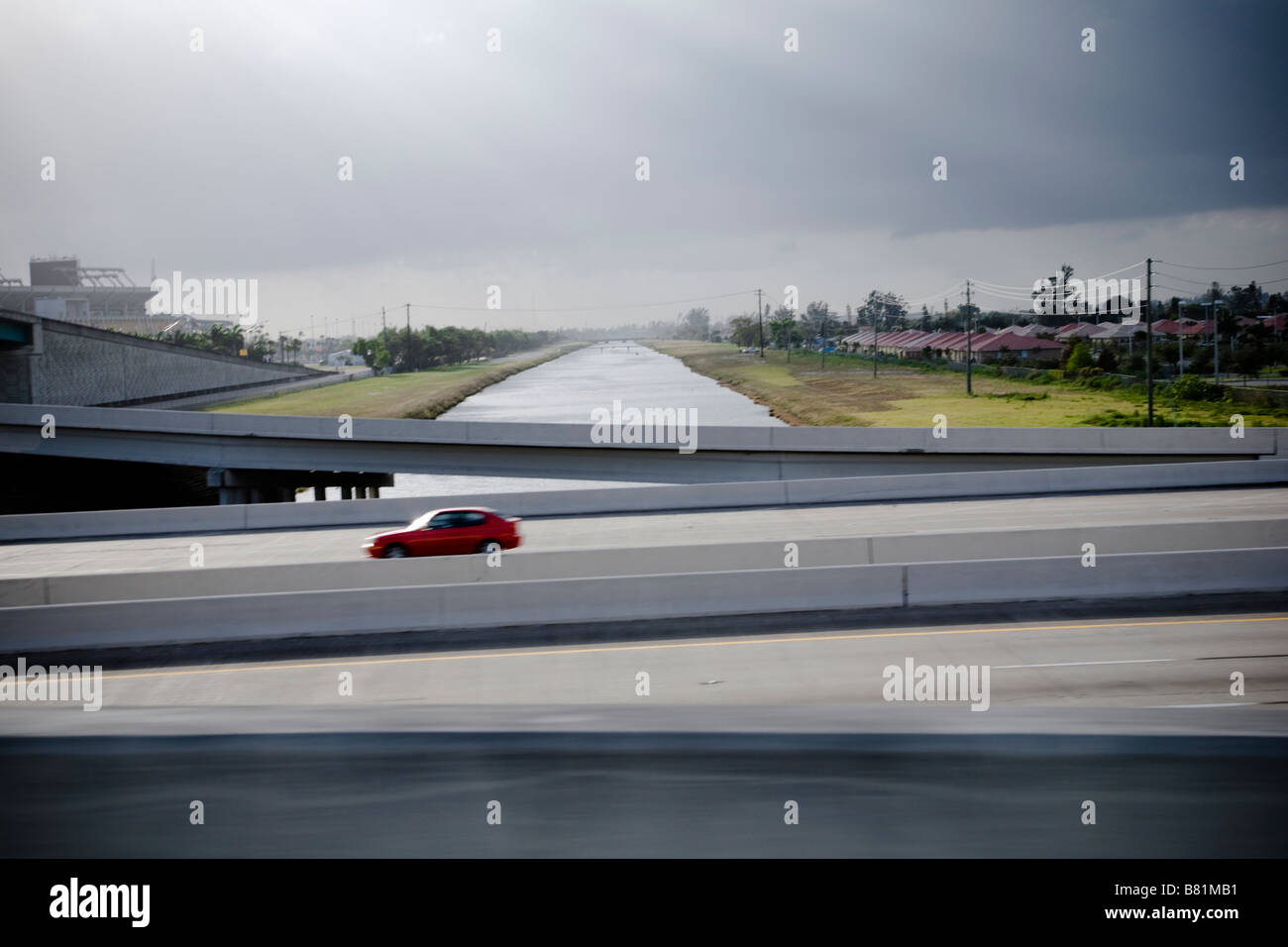 Image of Florida Freeway from vehicle Stock Photo - Alamy