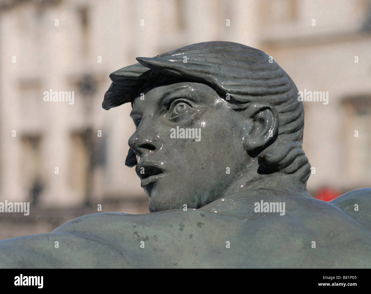 A surprised looking merperson is part of the bronze statues in the ...