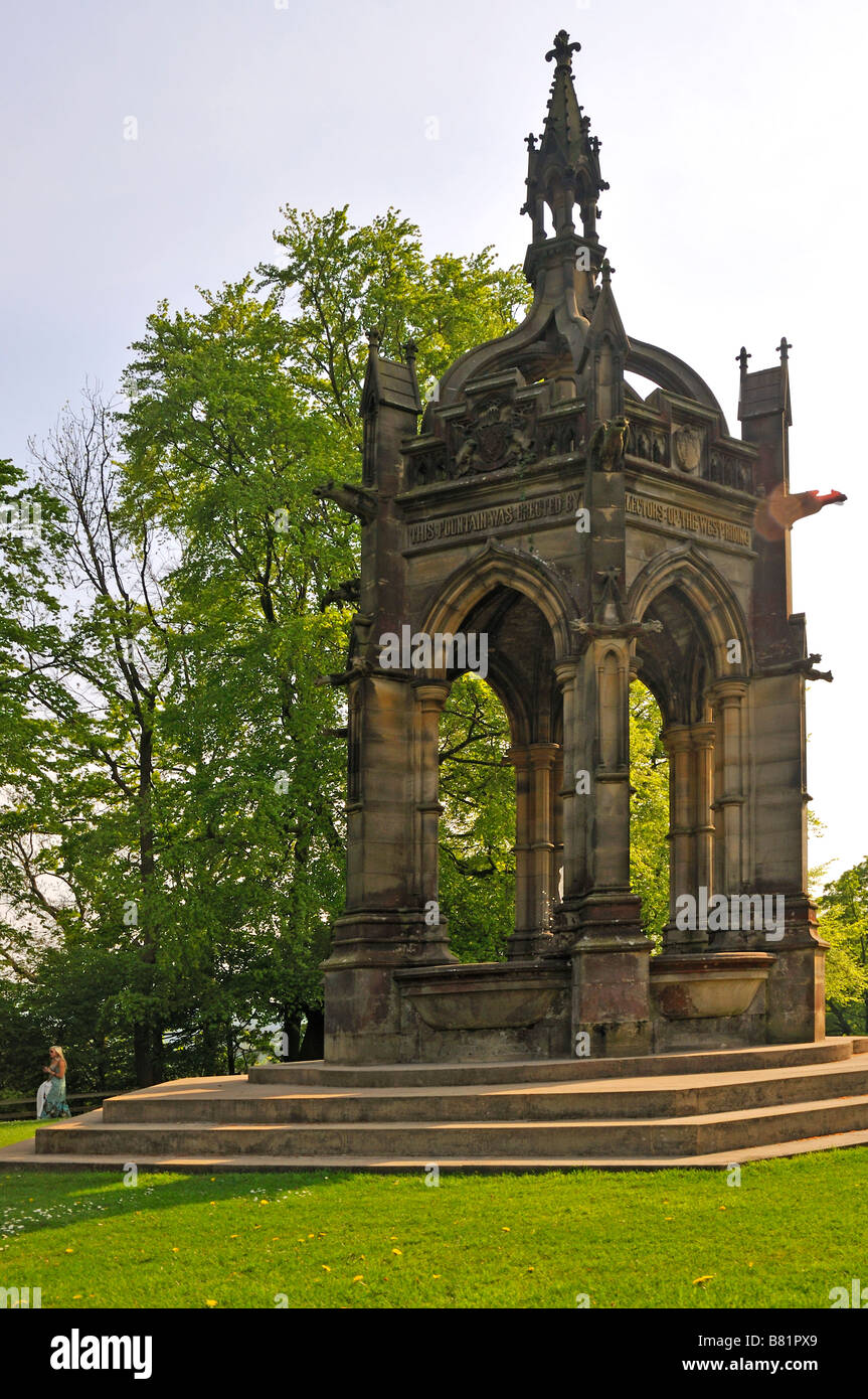 The Cavendish Monument in the beautiful valley of the River Wharfe at ...