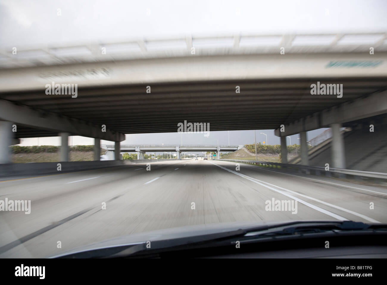 Florida Freeway bridge from moving vehicle Stock Photo - Alamy