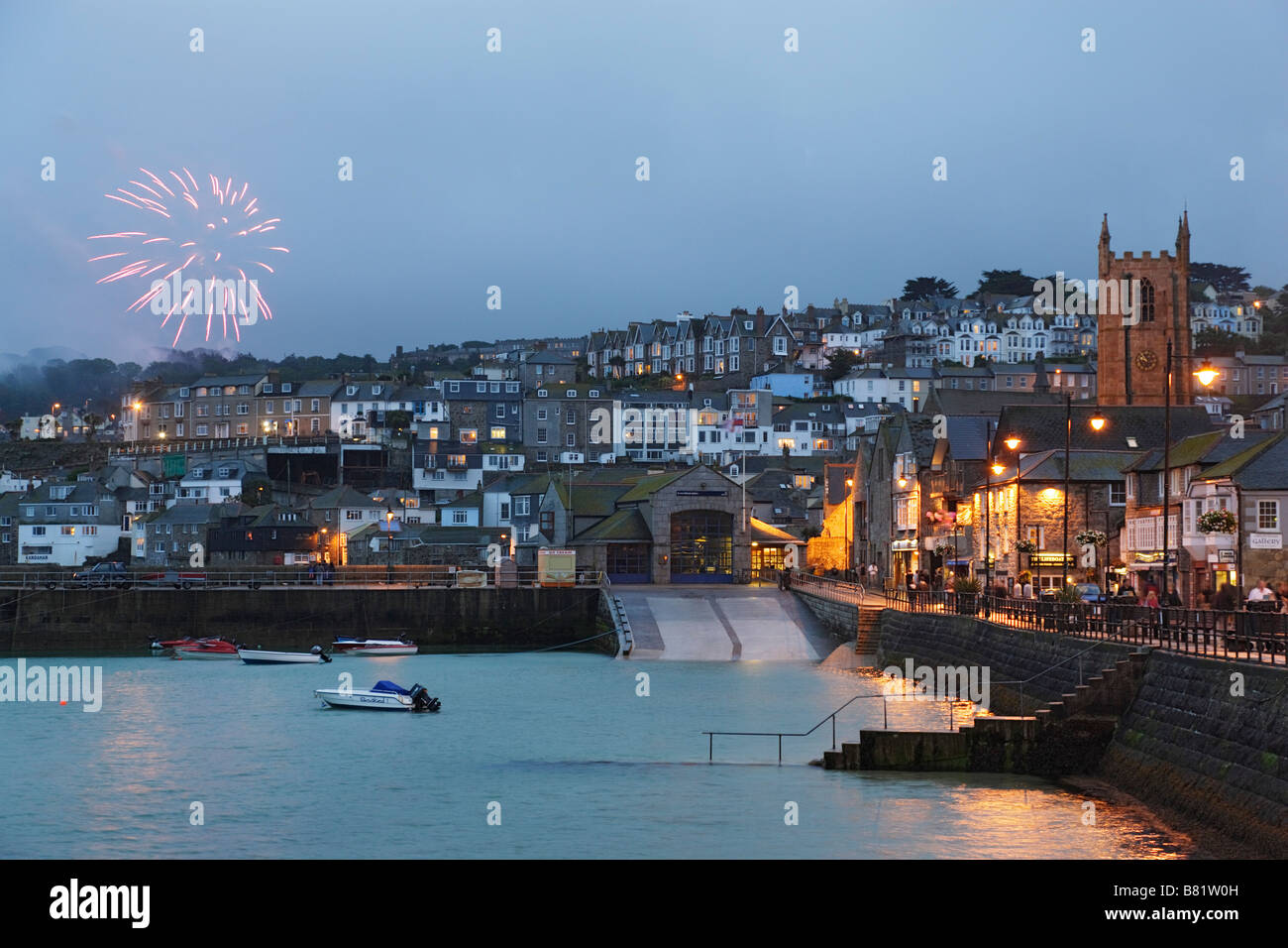 St ives cornwall fireworks hi-res stock photography and images - Alamy