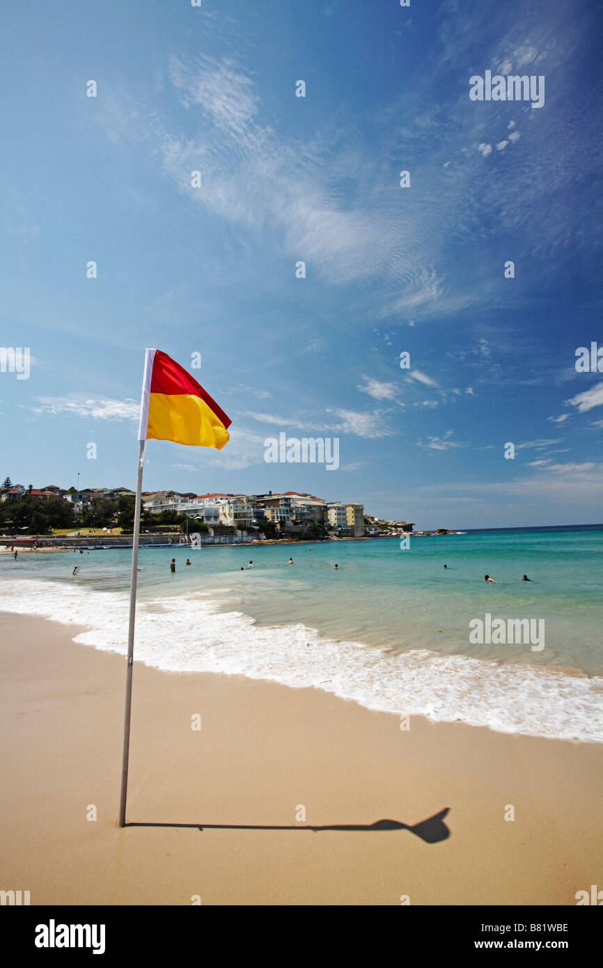 Lifesavers flag at Bondi Beach Sydney Stock Photo - Alamy