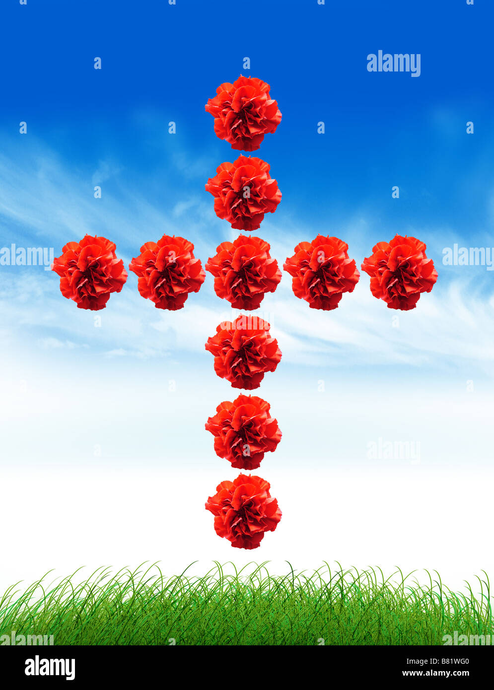 Funeral cross floral hi-res stock photography and images - Alamy