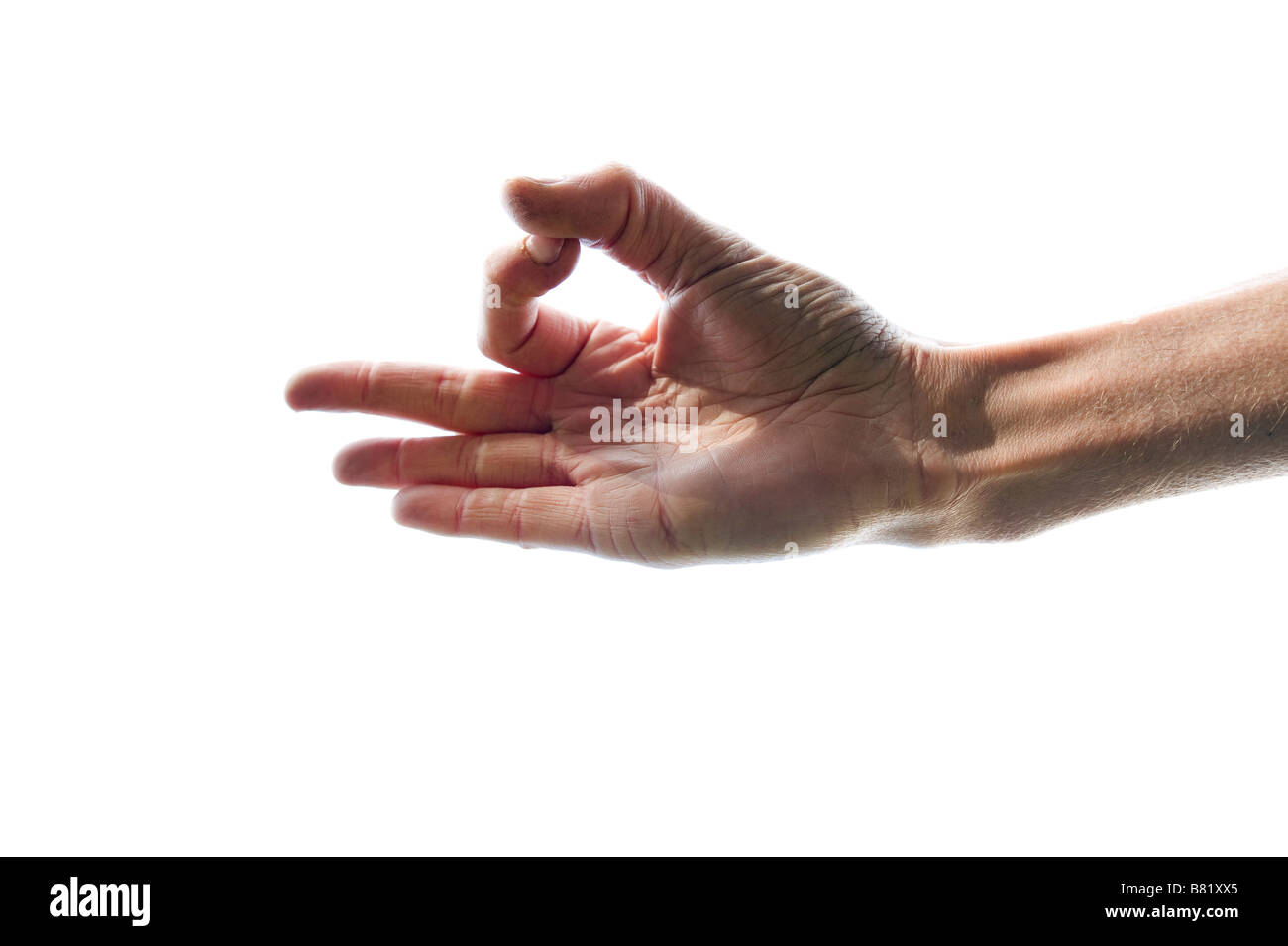 Hand signal okay Stock Photo - Alamy