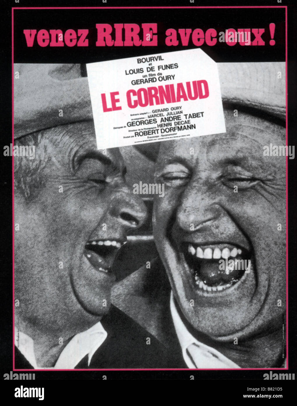 affiche poster Bourvil Louis de Funès Directed by Gérard Oury Stock ...