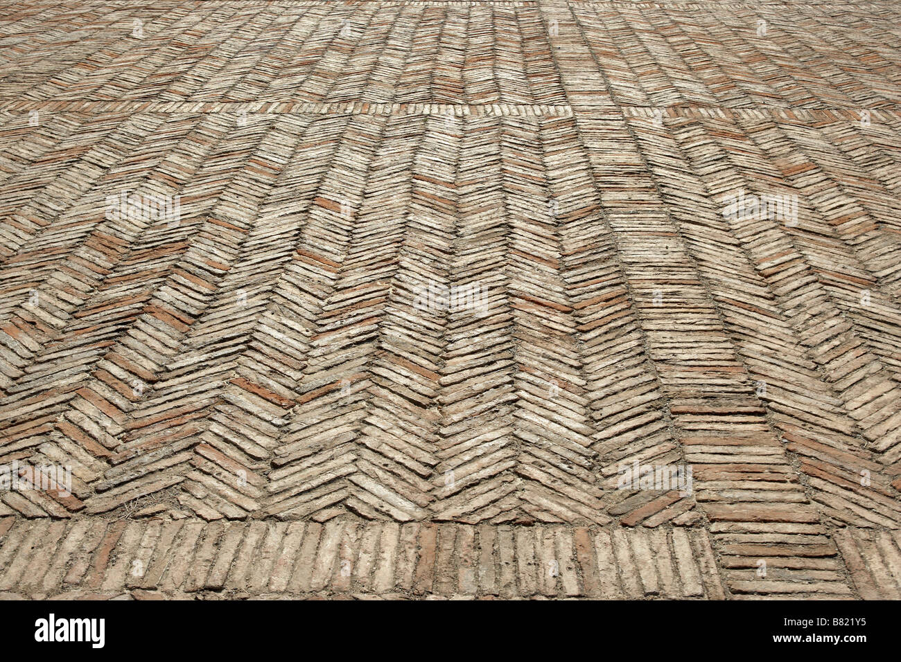 Naples. Herring bone paving, Castel Sant’Elmo Stock Photo - Alamy