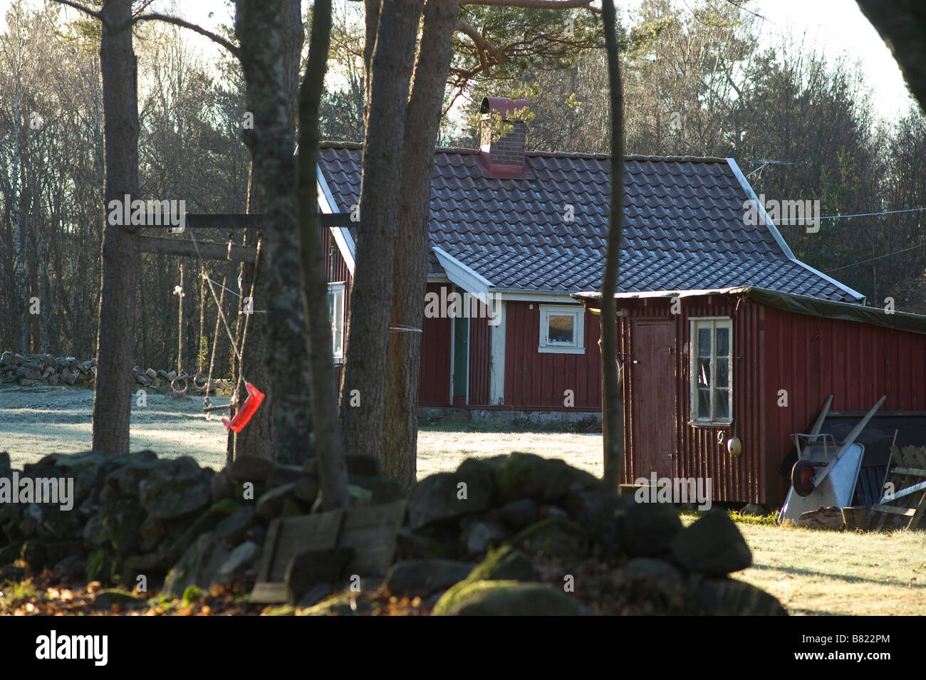 small swedish house, Sweden Stock Photo - Alamy