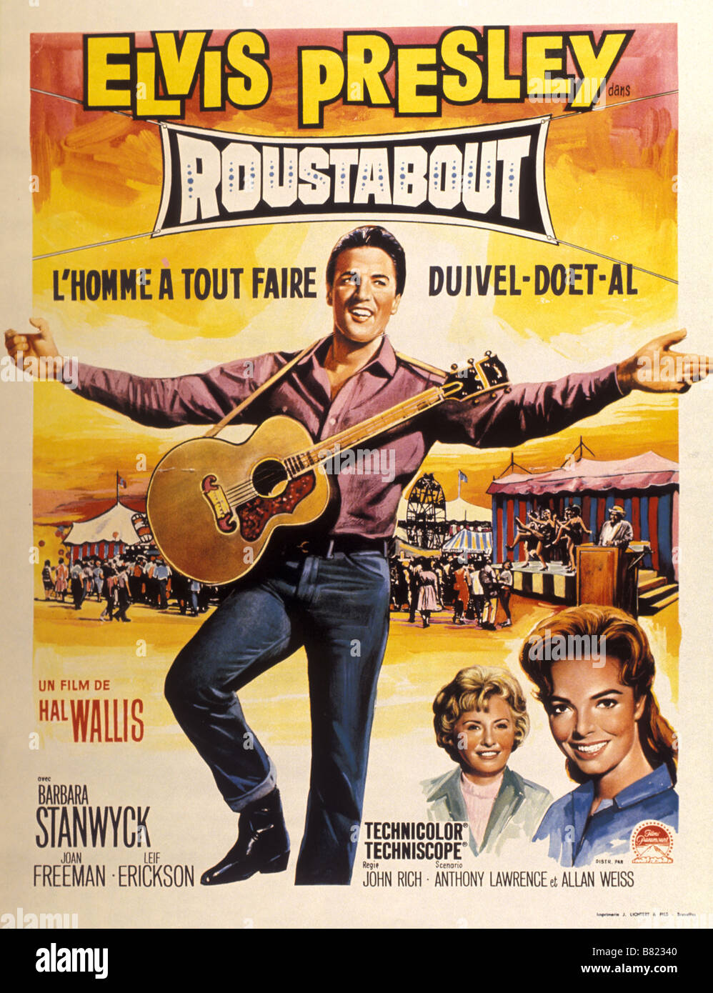 Roustabout Year: 1964 USA Director: John Rich Movie poster (Fr Stock ...