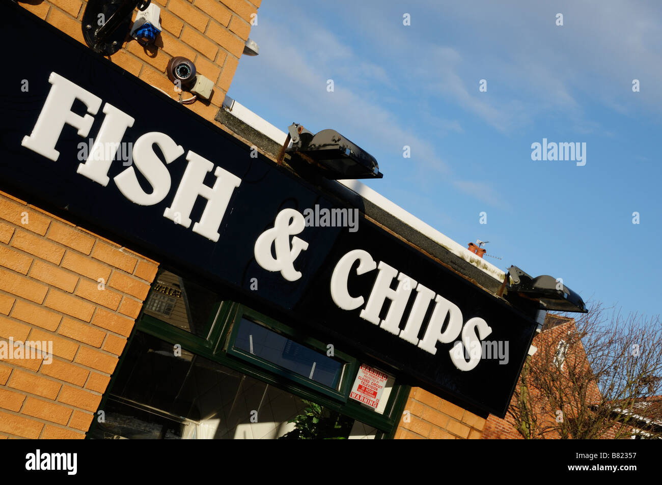 Chip shop sign hi-res stock photography and images - Alamy