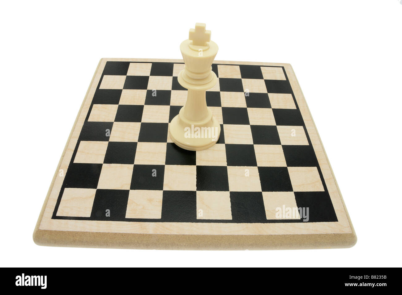 King on chessboard Cut Out Stock Images & Pictures - Alamy