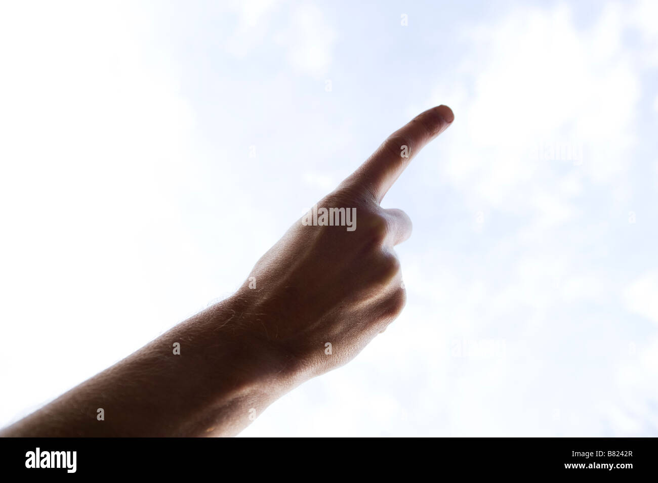 finger pointing direction Stock Photo - Alamy