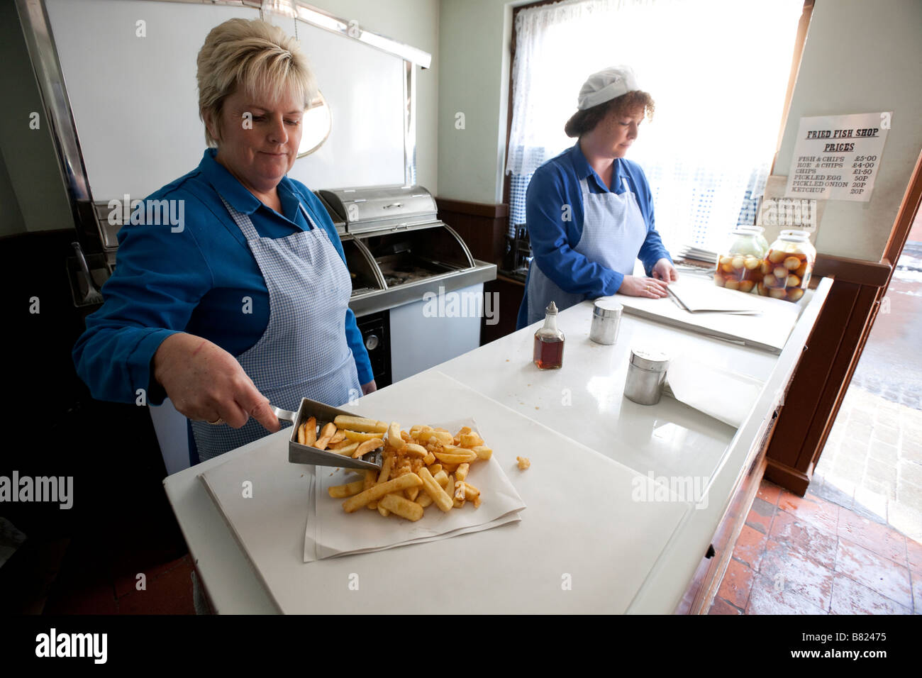 An old fashioned fried fish and chip shop at the Black Country Living ...
