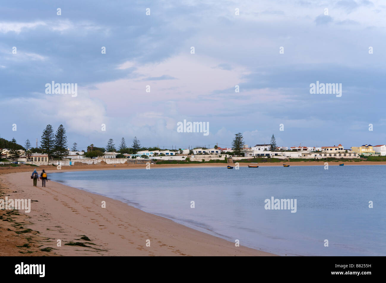Fishermen in Oualidia lagoon Morocco Stock Photo - Alamy