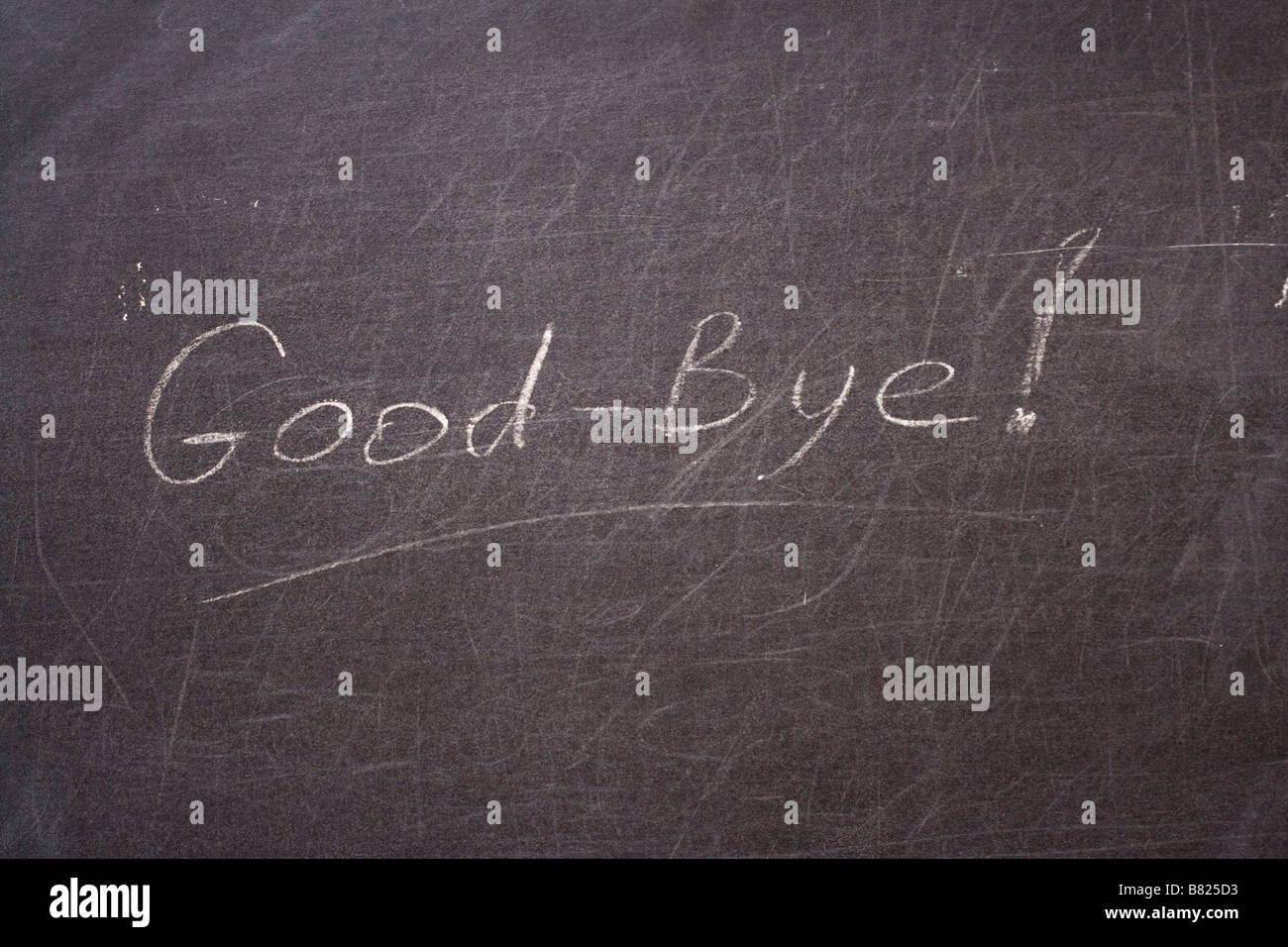 Good bye Word written on school board Stock Photo - Alamy