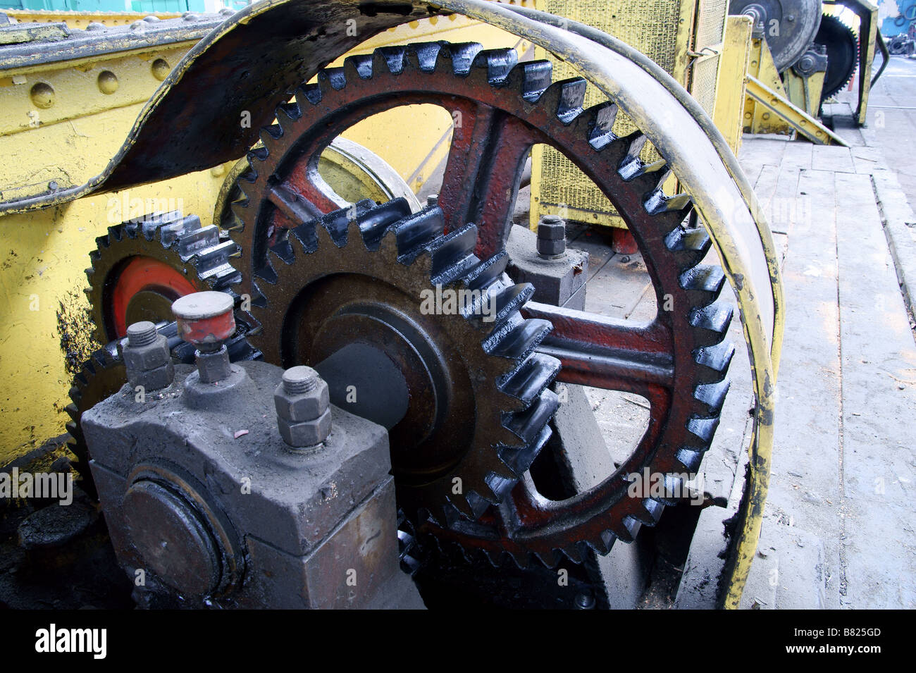 Gears rotate mechanism metal metallic motion part Stock Photo - Alamy