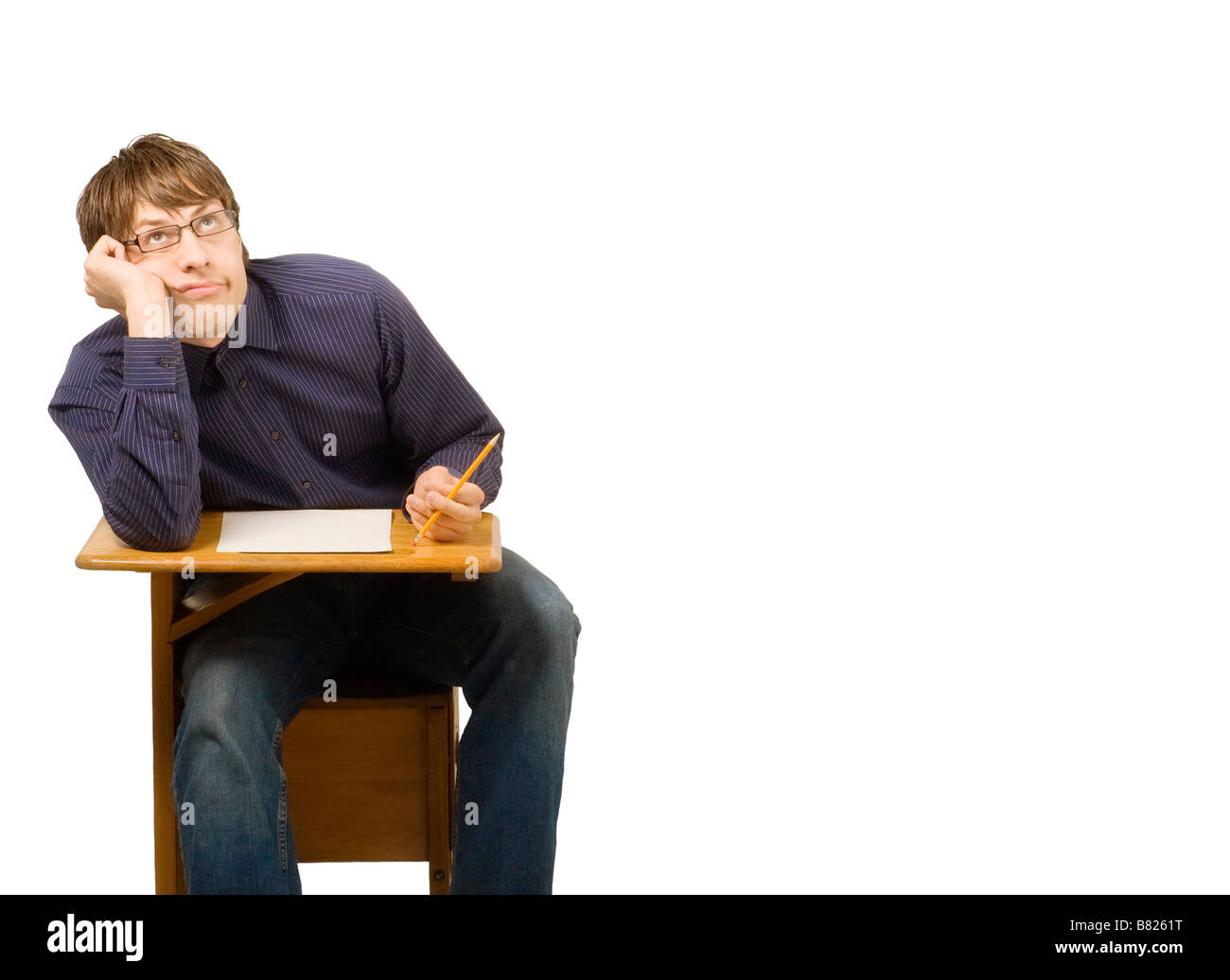 Students desk Cut Out Stock Images & Pictures - Alamy