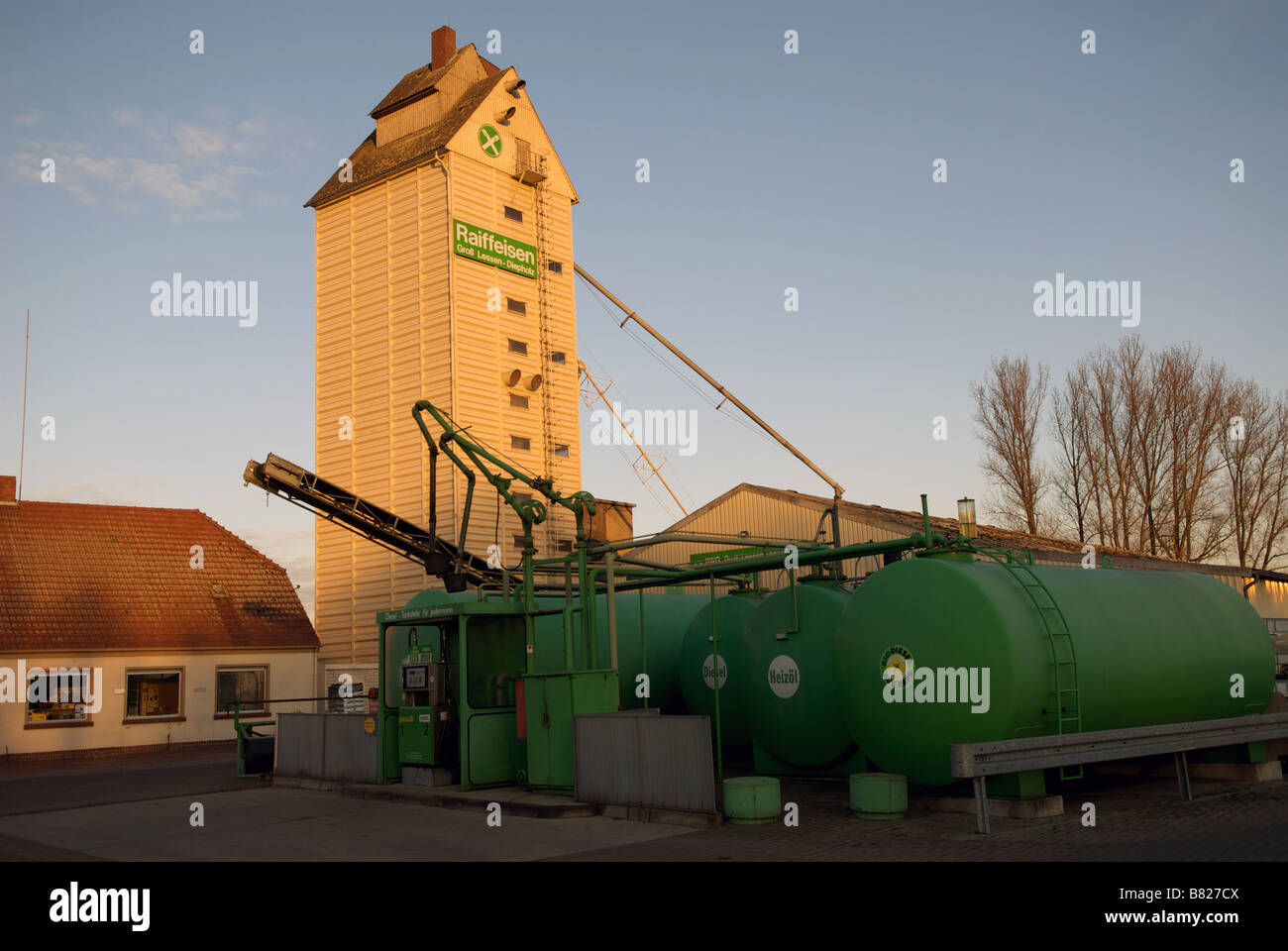 Biodiesel station suppling diesel produced from oil seed rape ...