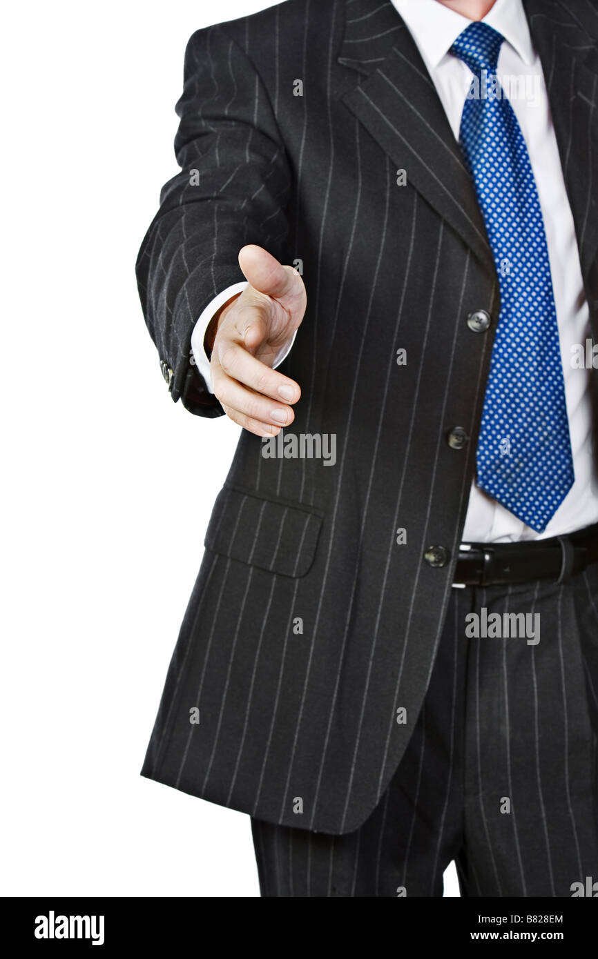Business Man Extending Hand to Shake Stock Photo - Alamy
