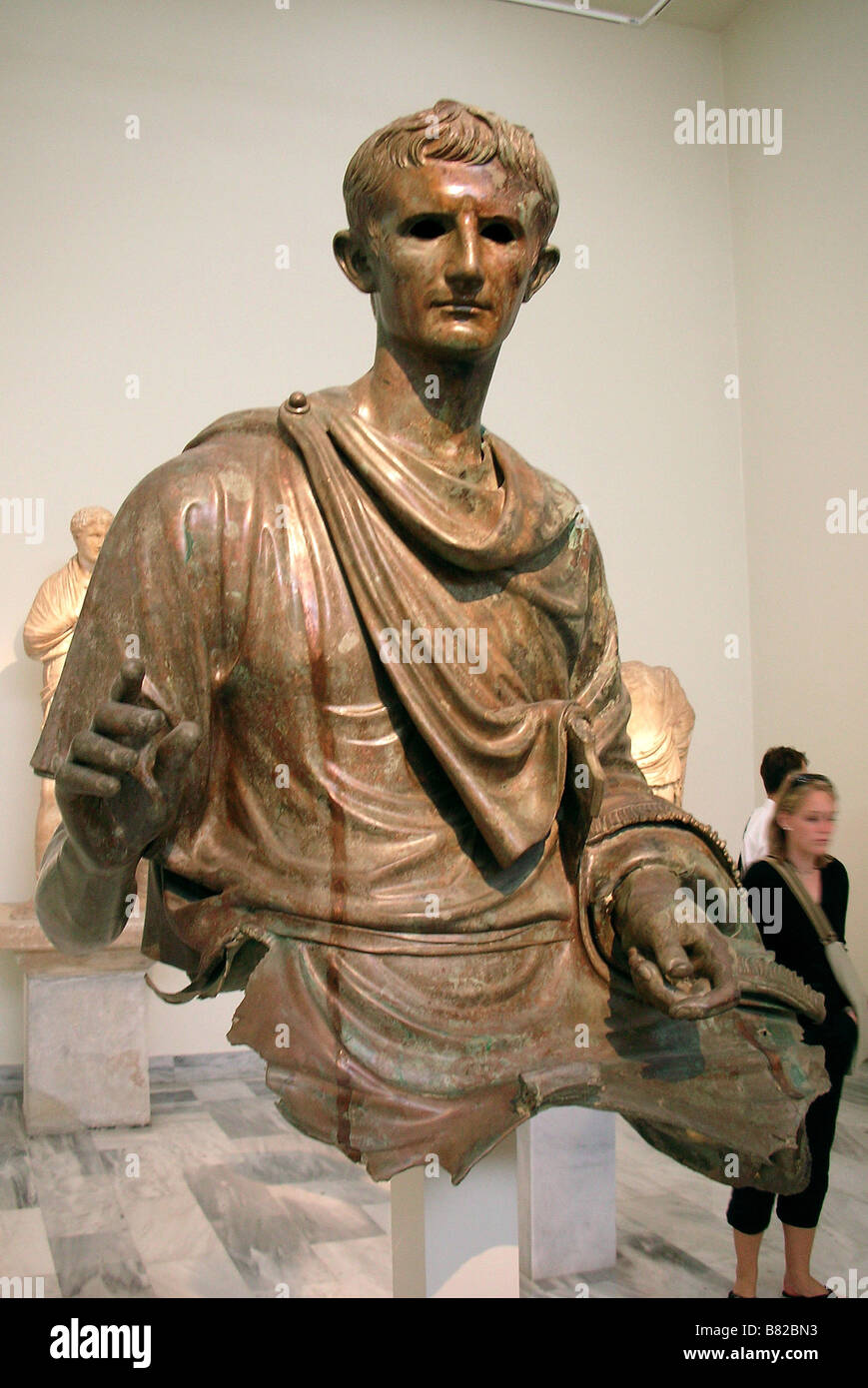 STATUE OF EMPEROR AUGUSTUS NATIONAL ARCHAEOLOGICAL MUSEUM ATHENS GREECE ...