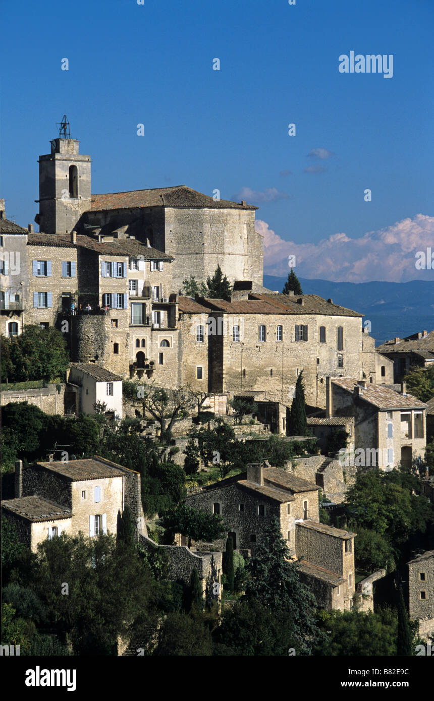 View of the Village of Gordes, Luberon Regional Park, Provence, France ...