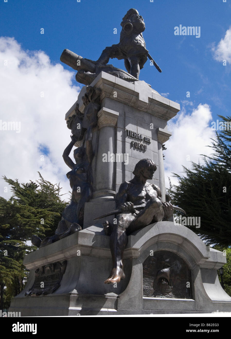 Punta arenas magellan statue hi-res stock photography and images - Alamy