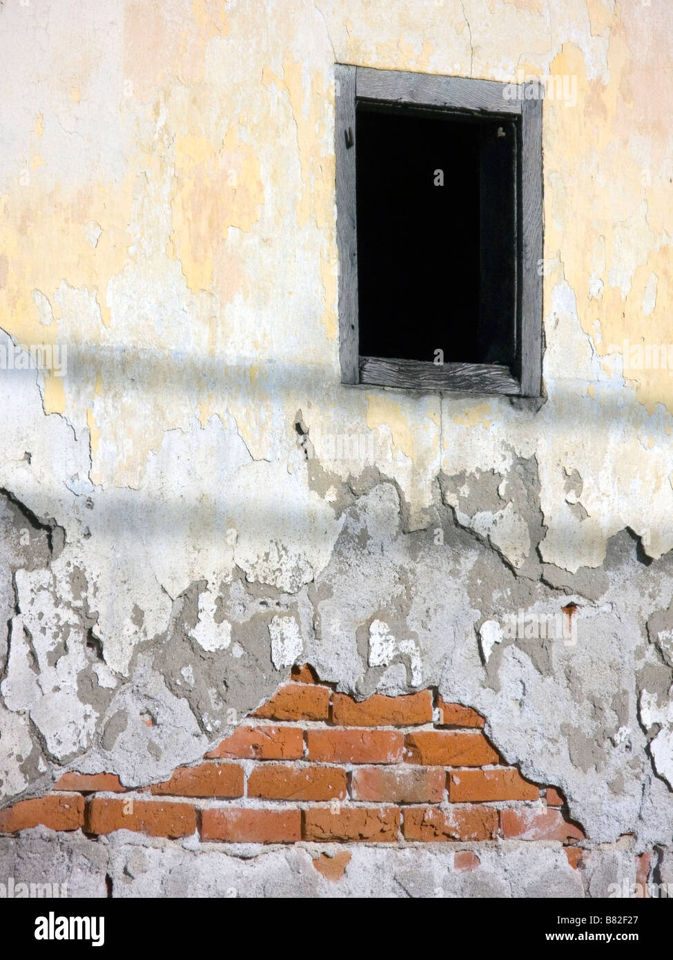 Old wall and open window Stock Photo - Alamy