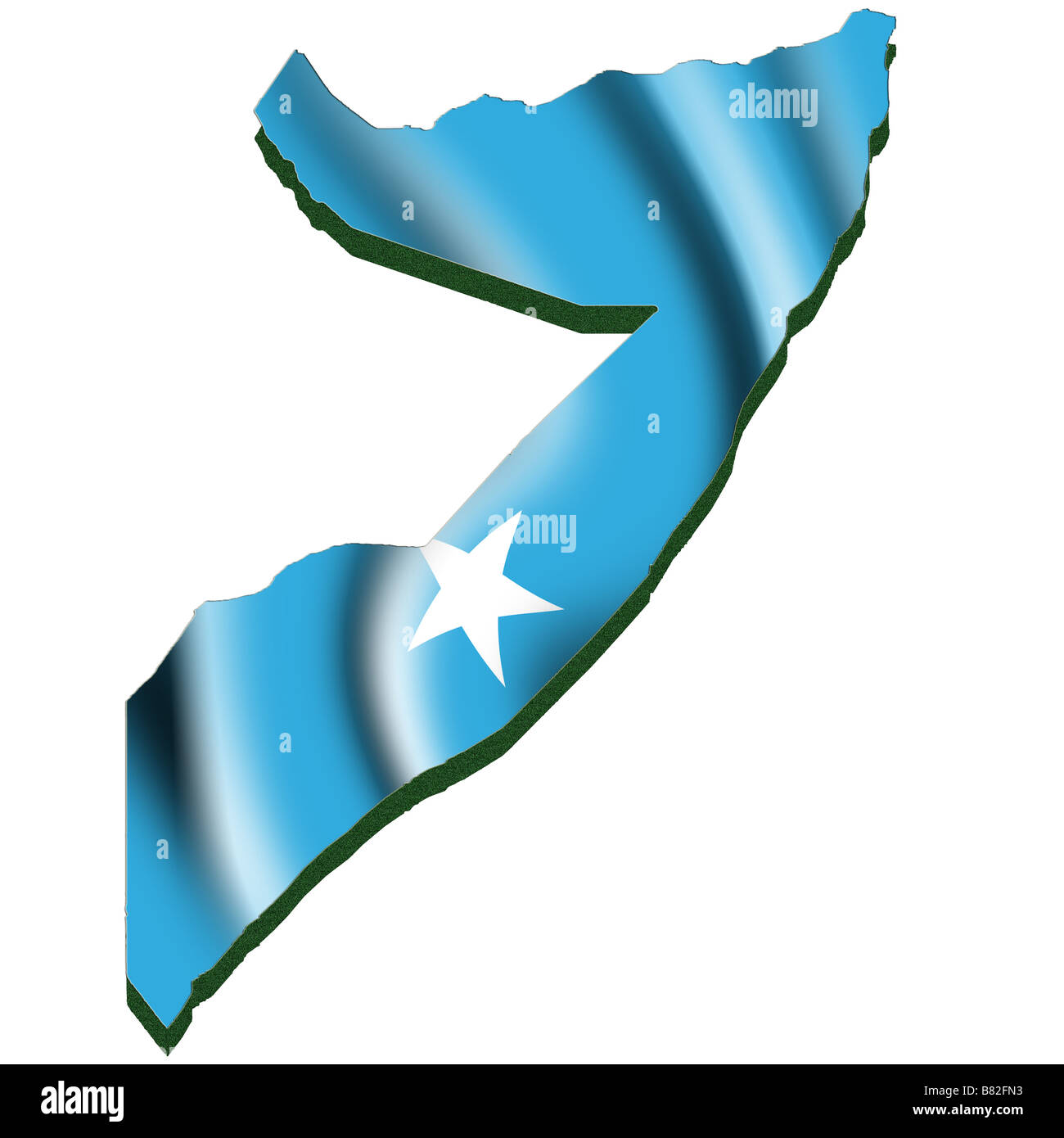 Outline map and flag of Somalia Stock Photo - Alamy