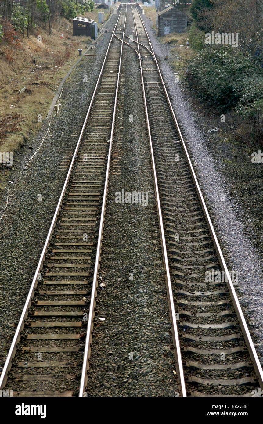 Railway lines going into distance hi-res stock photography and images ...