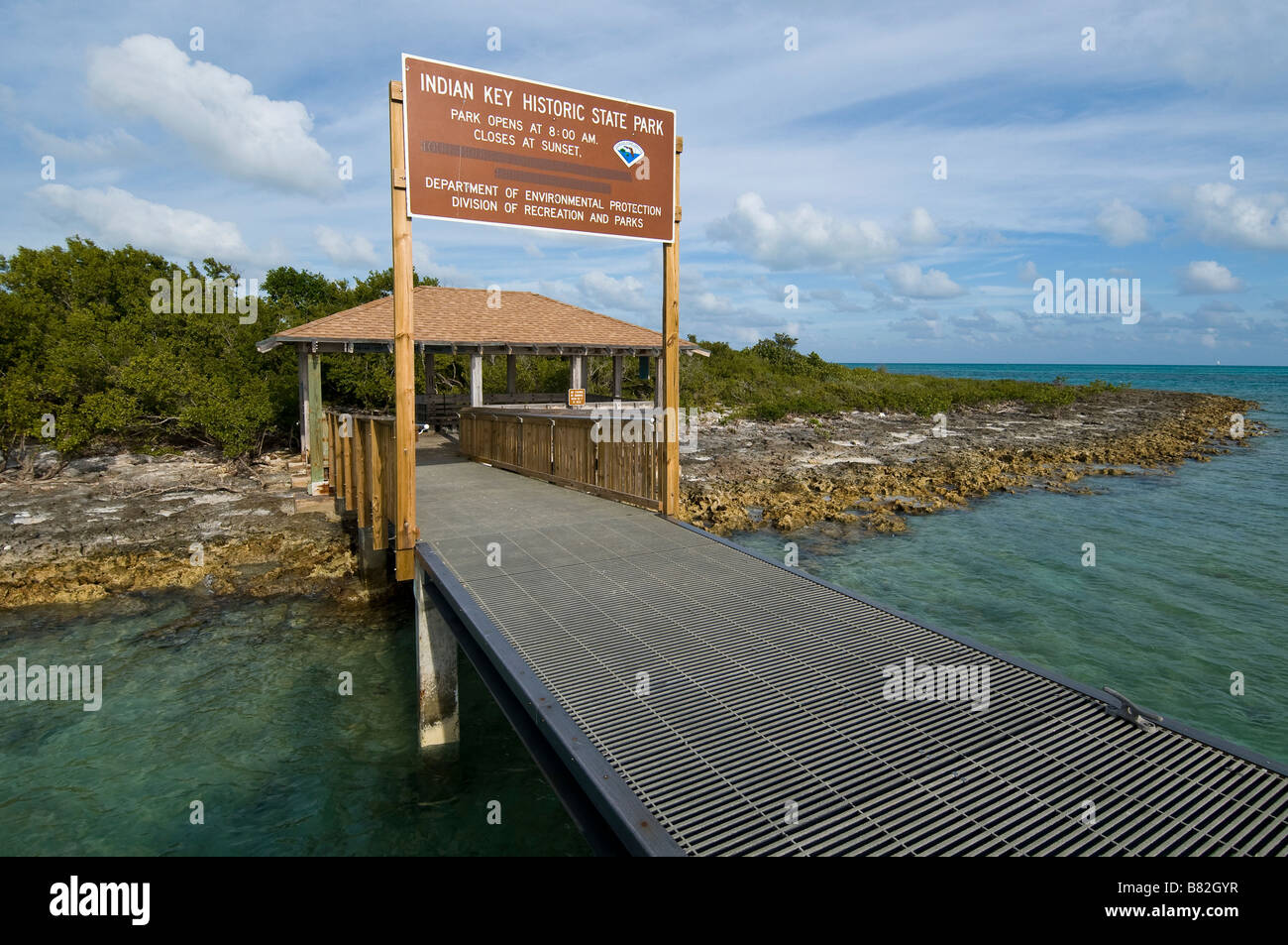 Dock at Indian Key Historic State Park Florida Keys Florida Stock Photo ...