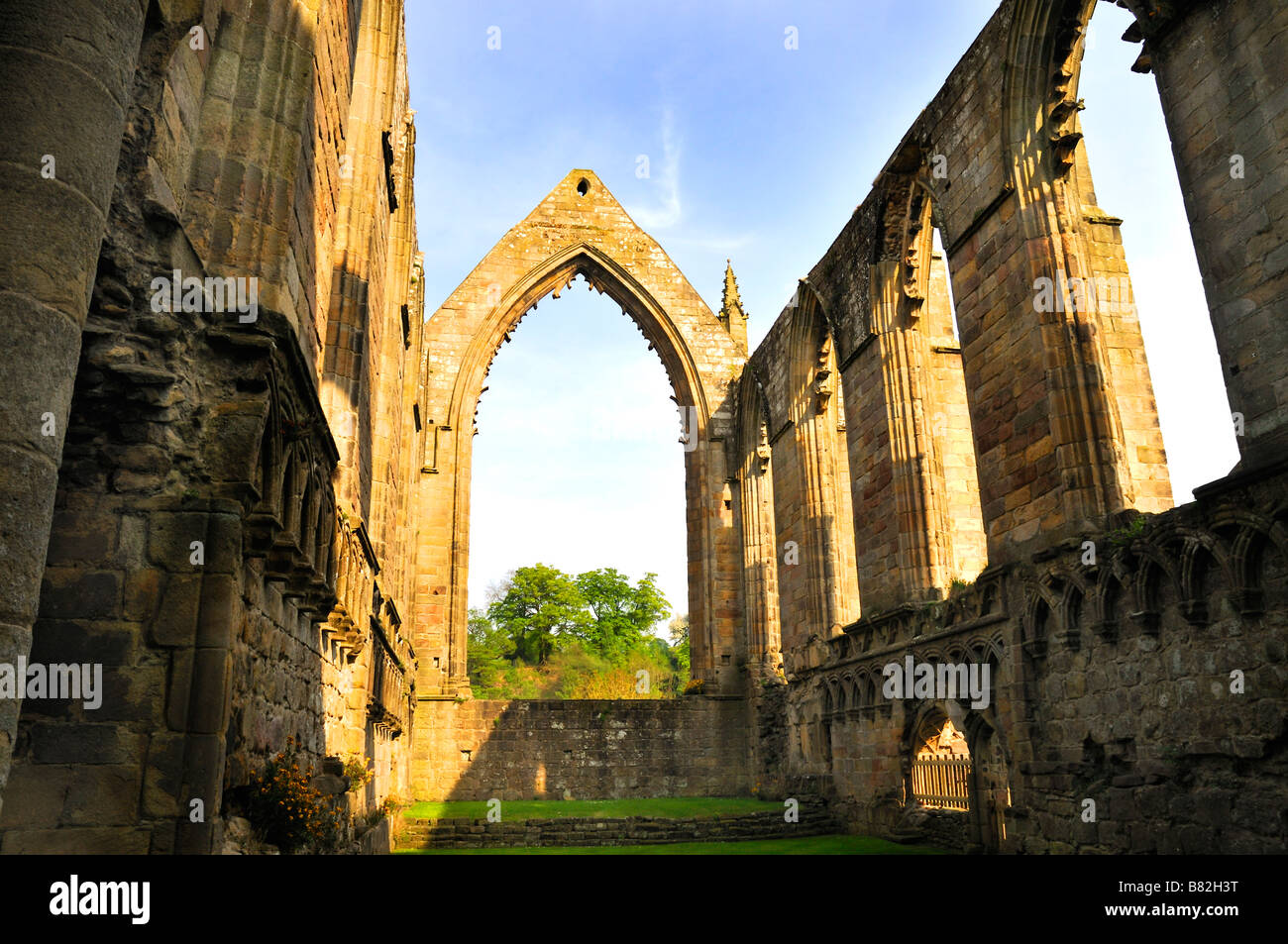 The Ruined Priory of St Mary and St Cuthbert in the beautiful valley of ...