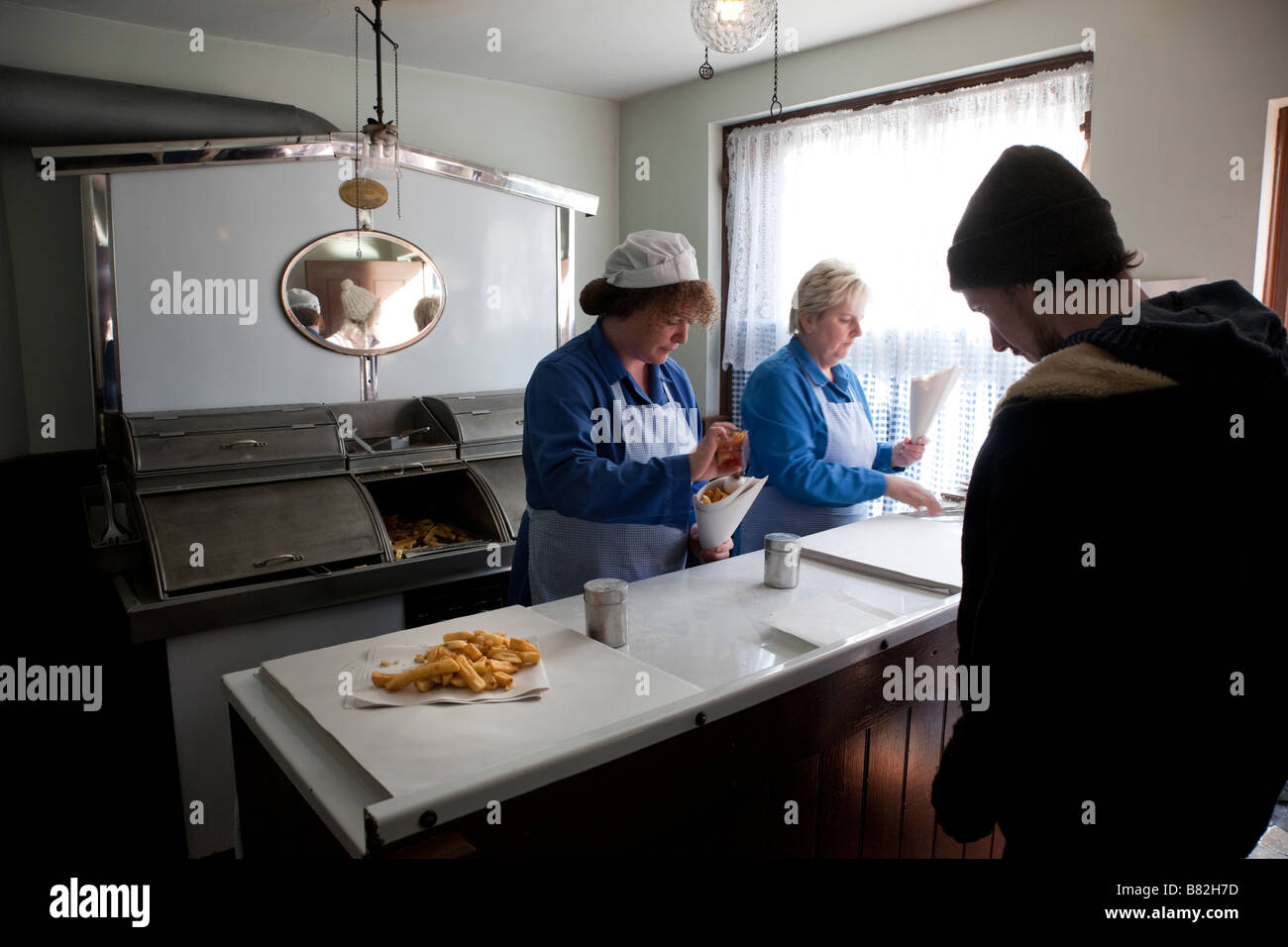 An old fashioned fried fish and chip shop at the Black Country Living ...