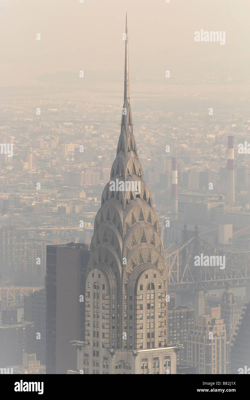 The Chrysler Building in new york photographed through a winter haze ...