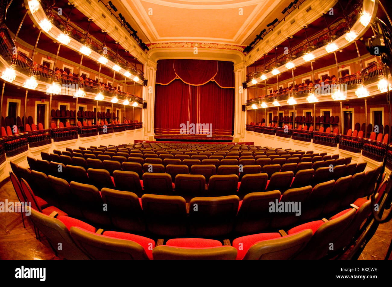 MEXICO SINOLA STATE MAZATLAN Interior view of historic Theater Teatro ...