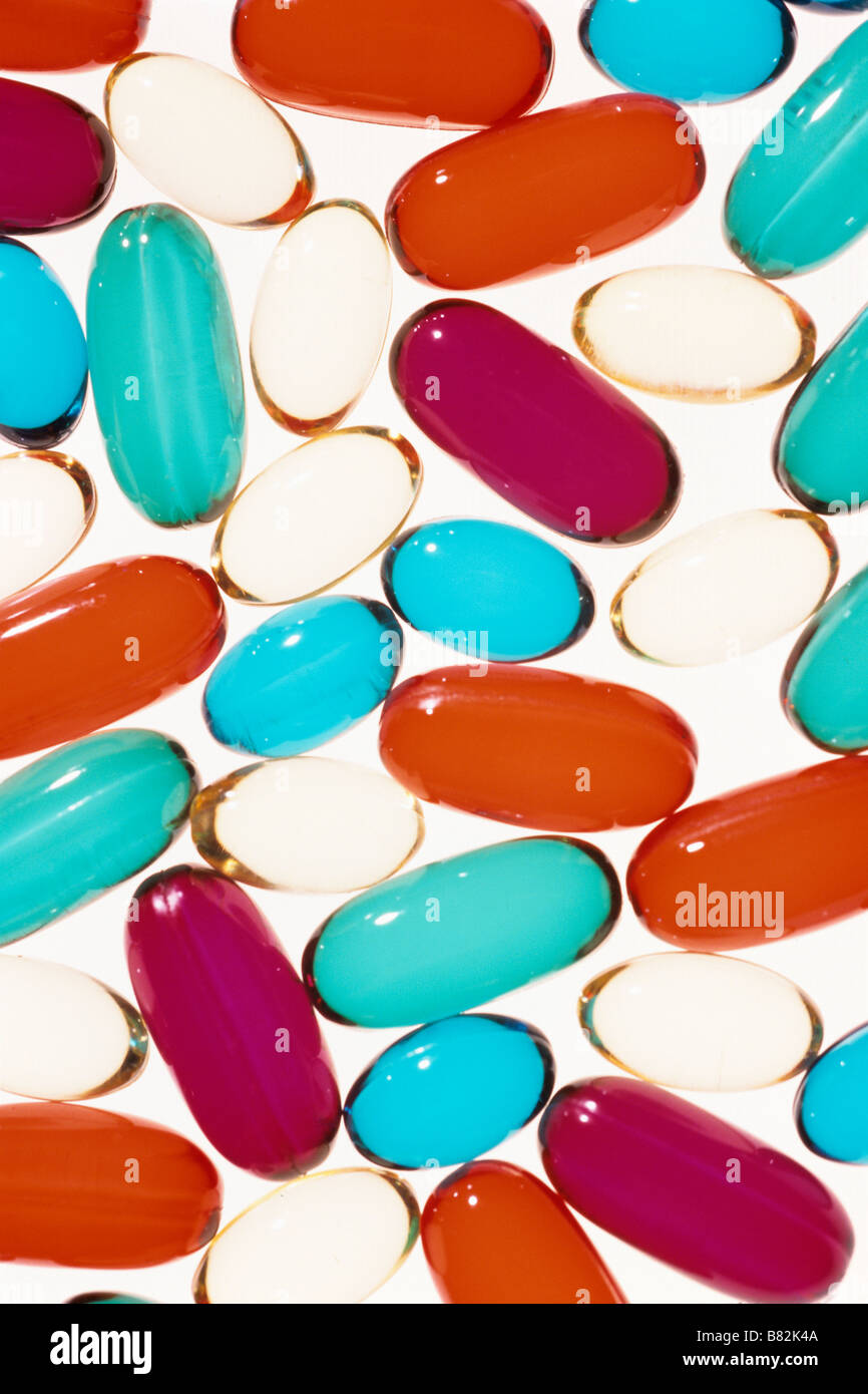 Close up of gelcap capsules Stock Photo - Alamy