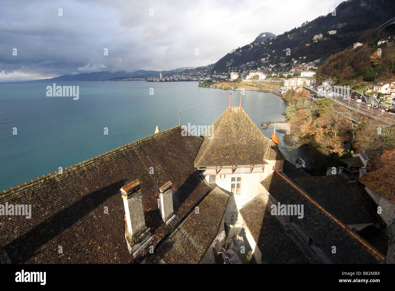 Chateau de chillon castle winter hi-res stock photography and images ...