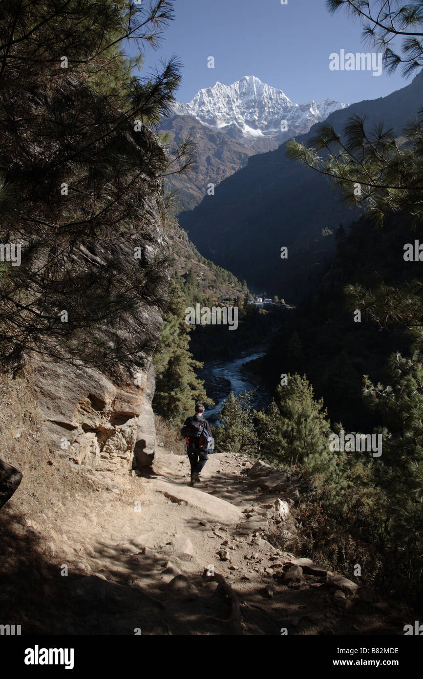 View of the Dudh Koshi river Khubu region Nepal Stock Photo - Alamy