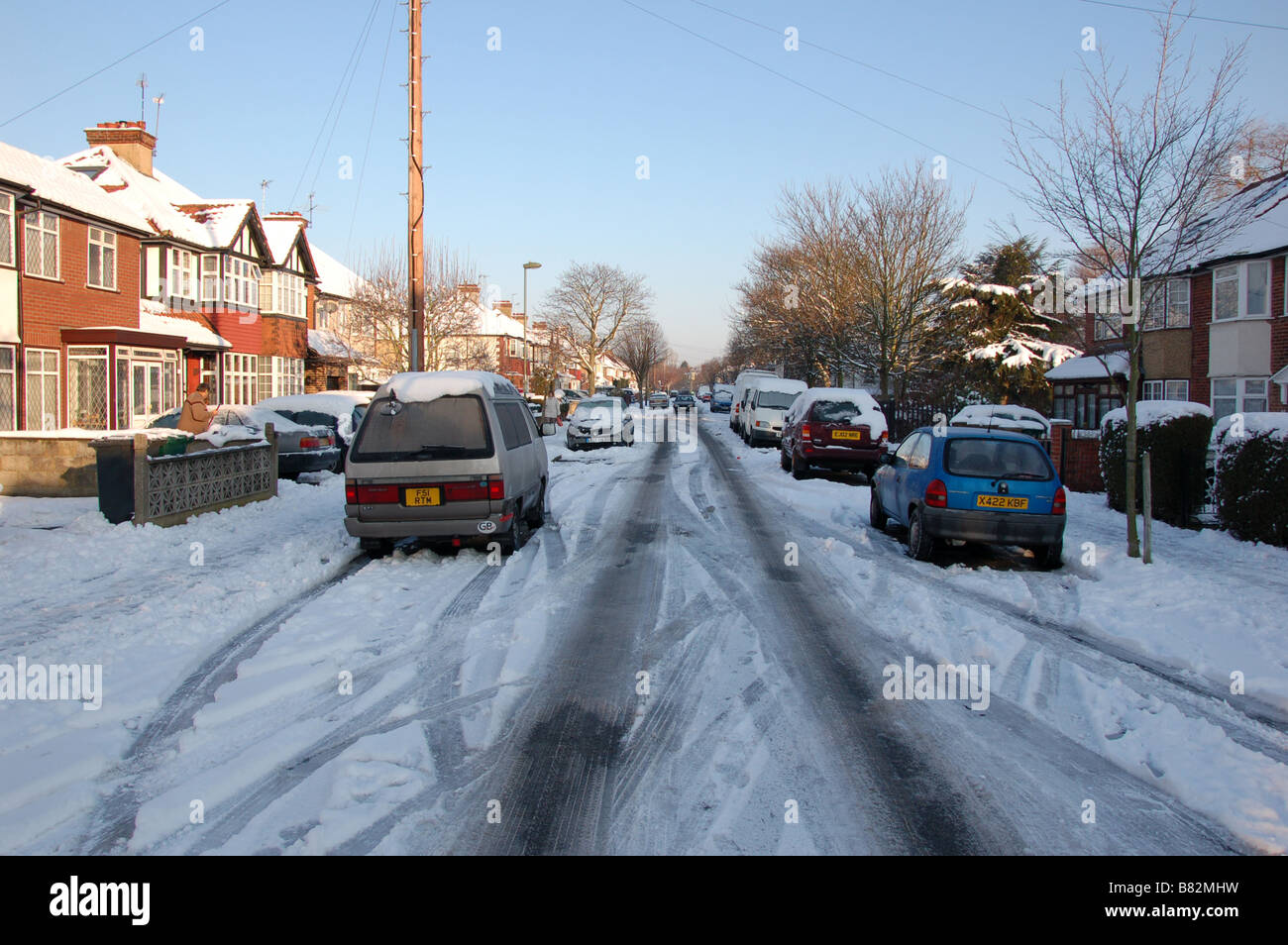 The Greenway during winter at Colindale, Barnett, London, England, Uk ...