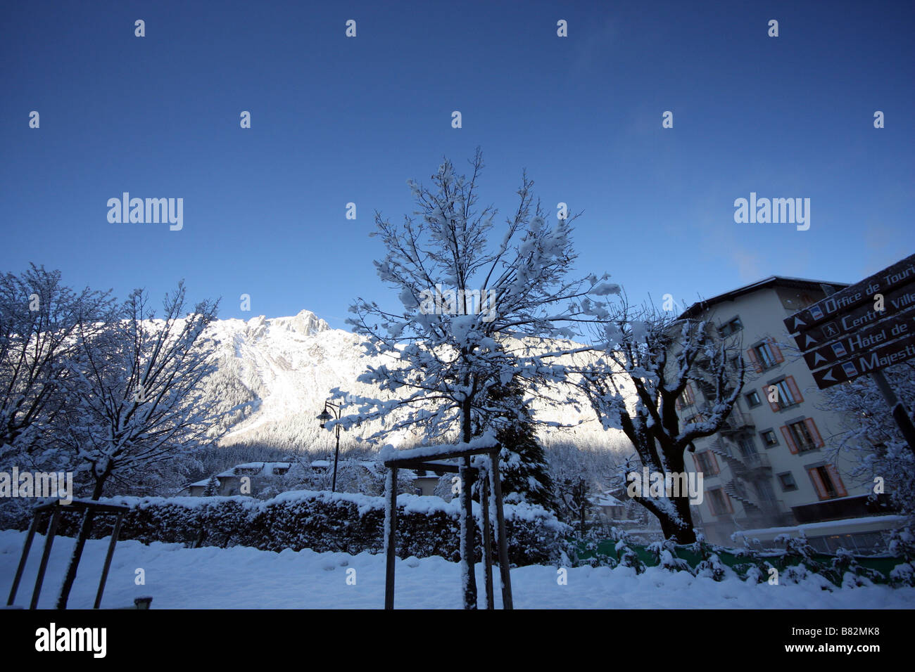 Chamonix village in valley hi-res stock photography and images - Alamy