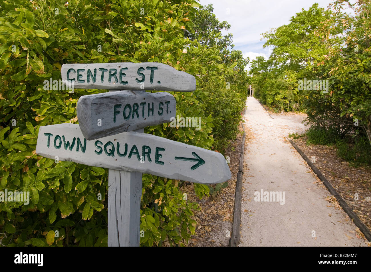 Reproduced street signs on Indian Key Historic Site Florida Keys ...