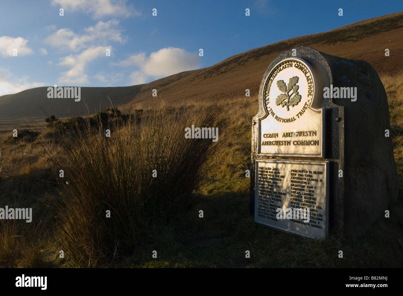 National Trust sign Abergwesyn Common Powys Mid Wales United Kingdom ...