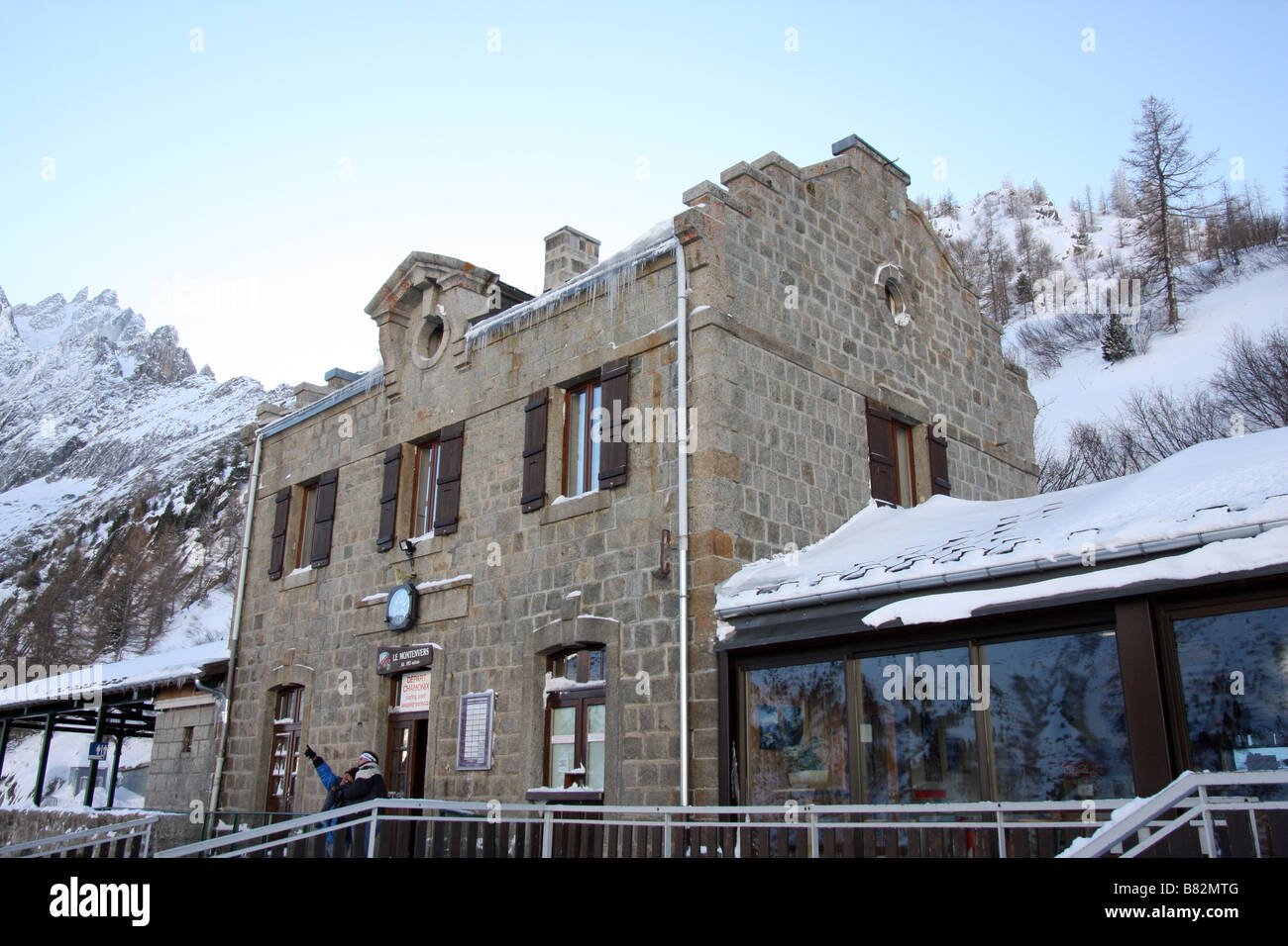 Rack railway station of Montenvers, France Stock Photo - Alamy