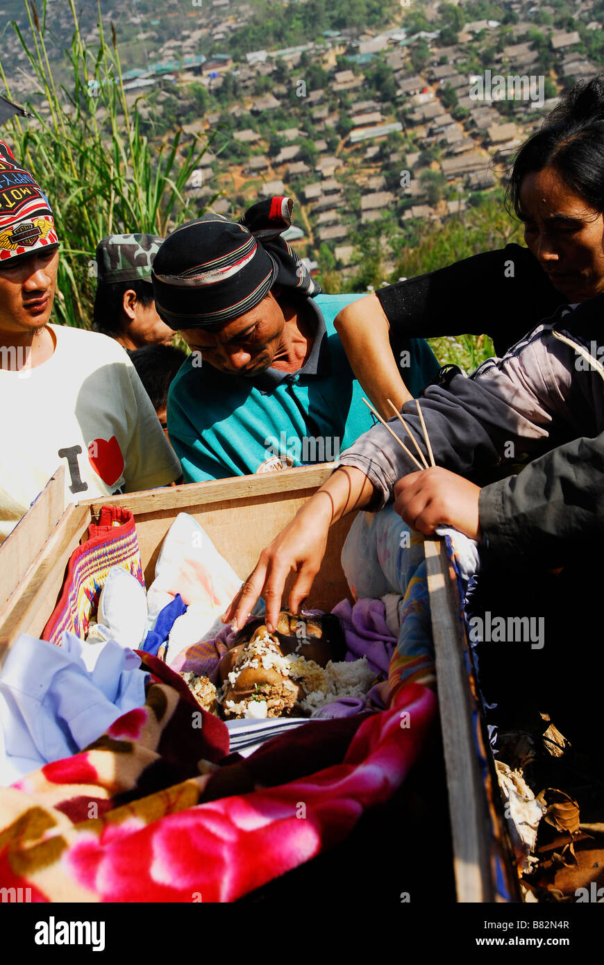 Karen hilltribe's funeral,Tak,Thailand Stock Photo - Alamy