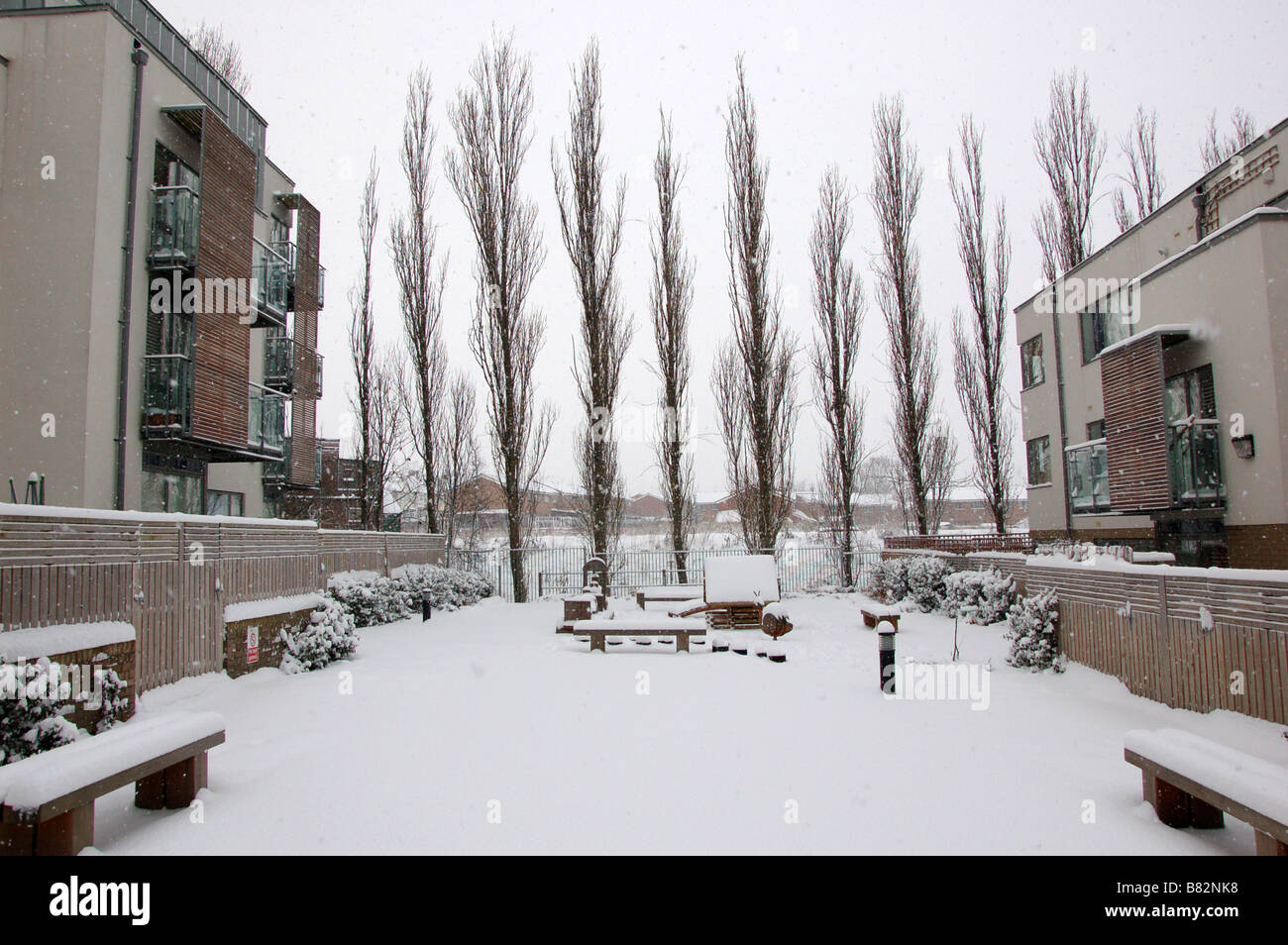 Snow covered Colindale, London, England, Uk Stock Photo - Alamy