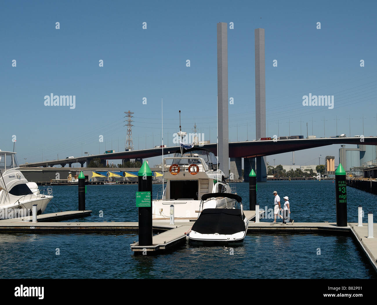 DOCKLANDS AREA OF MELBOURNE VICTORIA AUSTRALIA WITH BOLTE BRIDGE IN ...