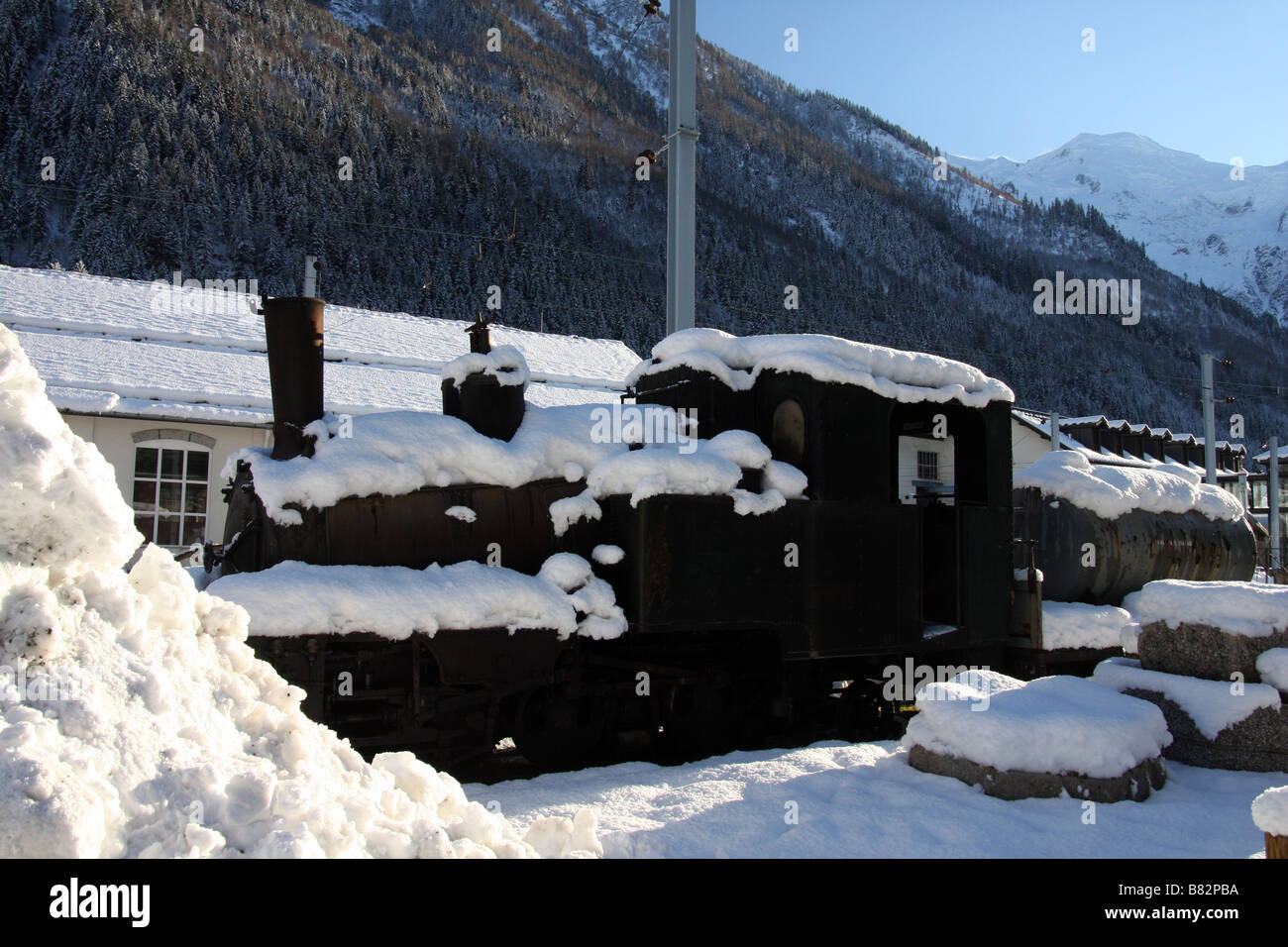 Old obsolete rack railway steam locomotive before the rack railway ...